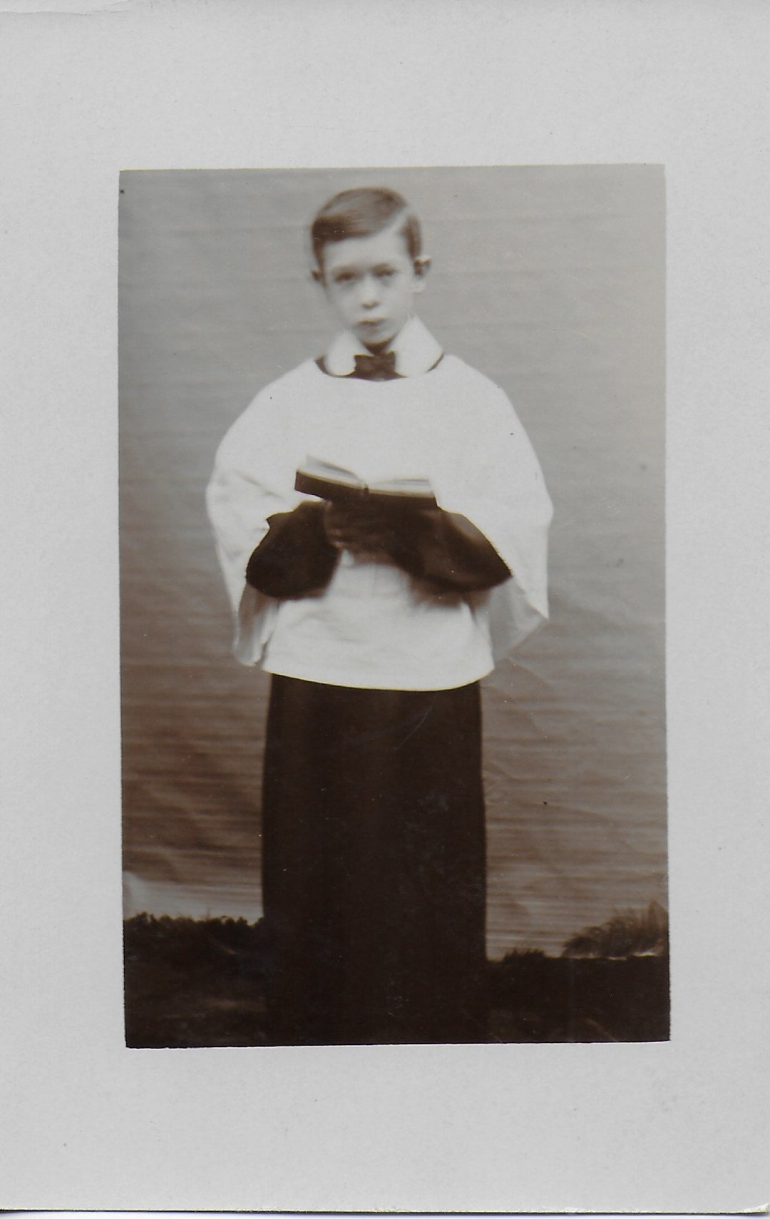 RPPC Choir Boy, Hymn Book, Photo Postcard, Religion, Hymns, Singing, St ...