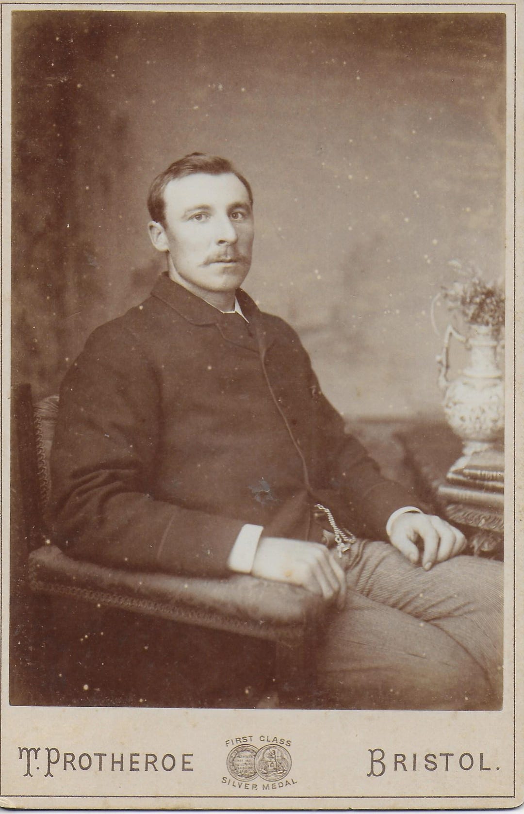 Victorian Cabinet Card, Dashing Young Man, in Chair, Thomas Protheroe ...