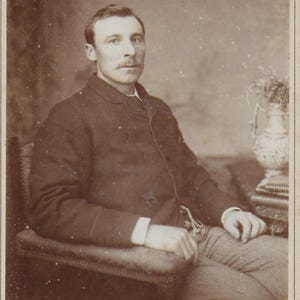 Victorian Cabinet Card, Dashing Young Man, in Chair, Thomas Protheroe ...