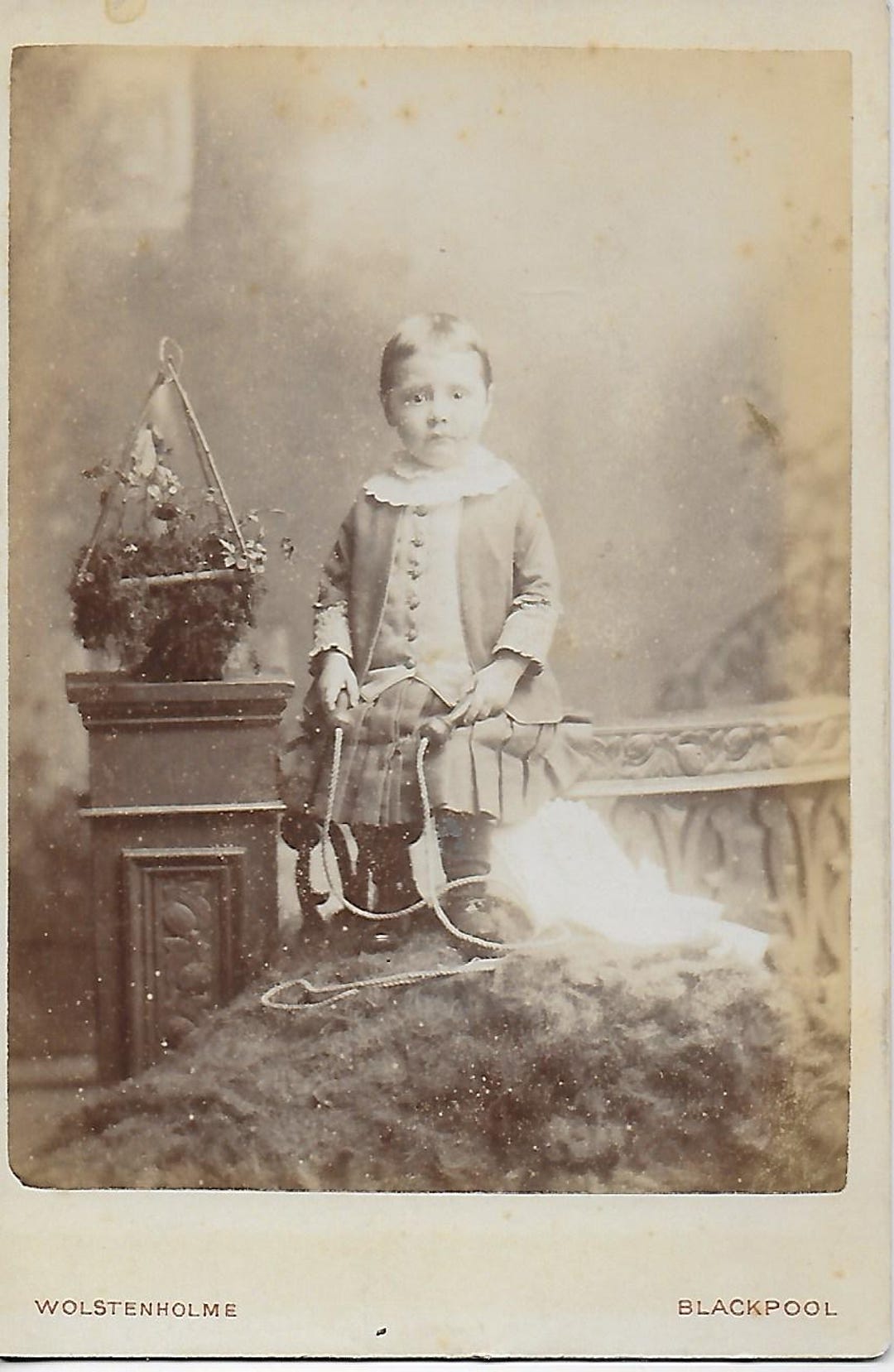 Cabinet Card, Victorian Photo, Young Girl, , Skipping Rope,wolstenholme ...