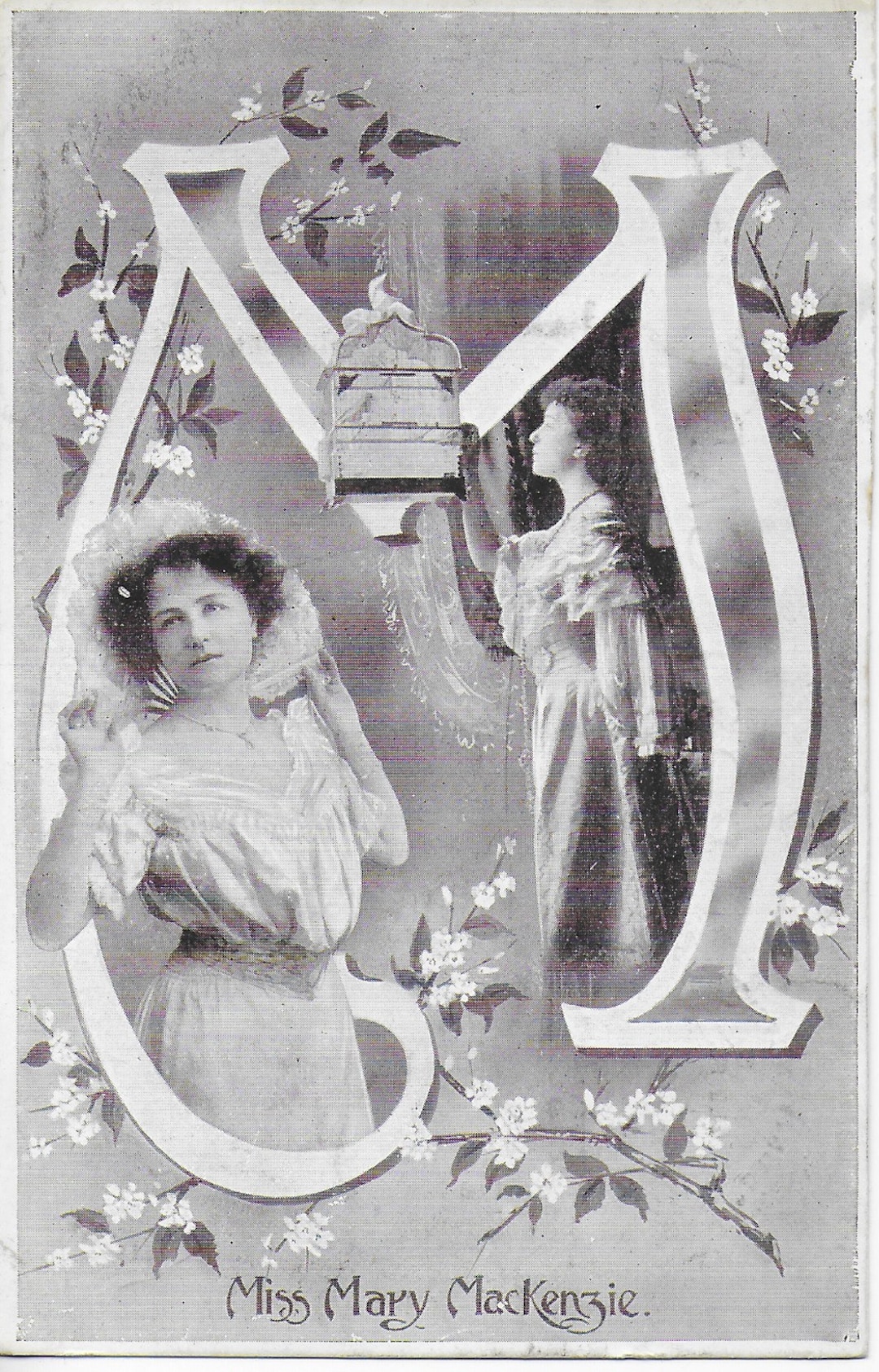RPPC, Actress Miss Mary Mackenzie,large Letter M, Edwardian Fashion ...
