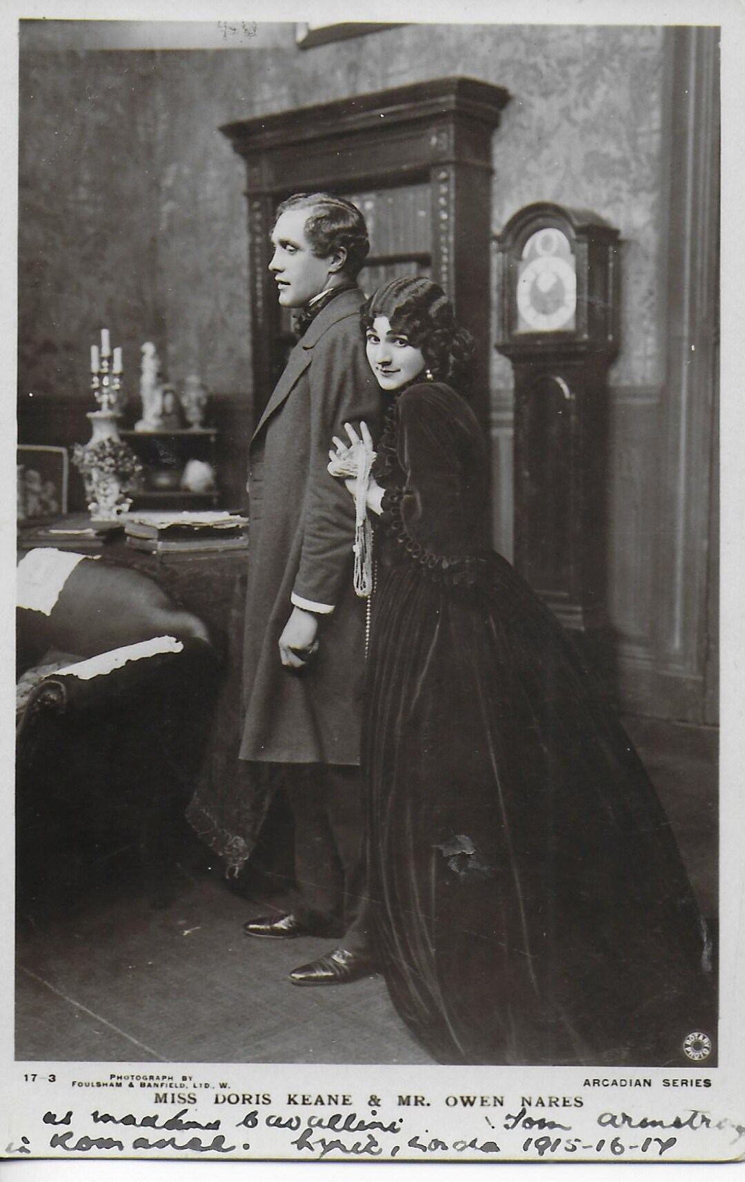 RPPC American Actress, Doris Keane, Theatre Star, Grandmother Clock ...