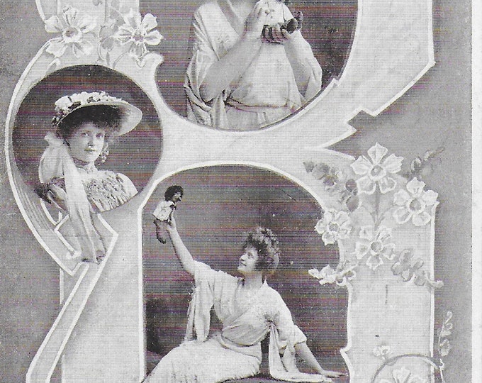 RPPC American Actress in Blue Dress, Dress, Edwardian Fashion, Theatre ...