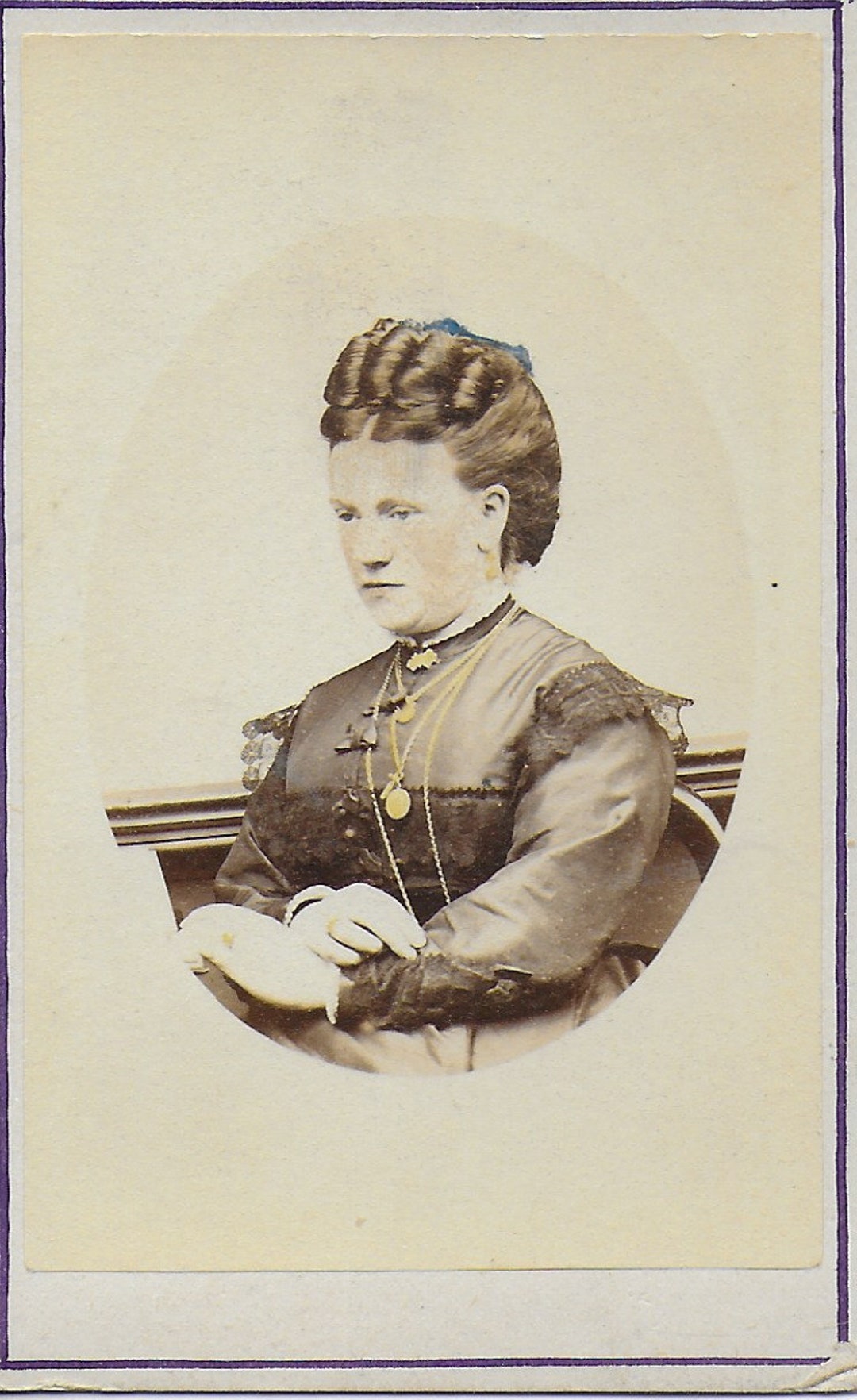 Victorian Cdv, Vintage Photo, Young Lady, Well Coiffed Hair, Wonderful ...