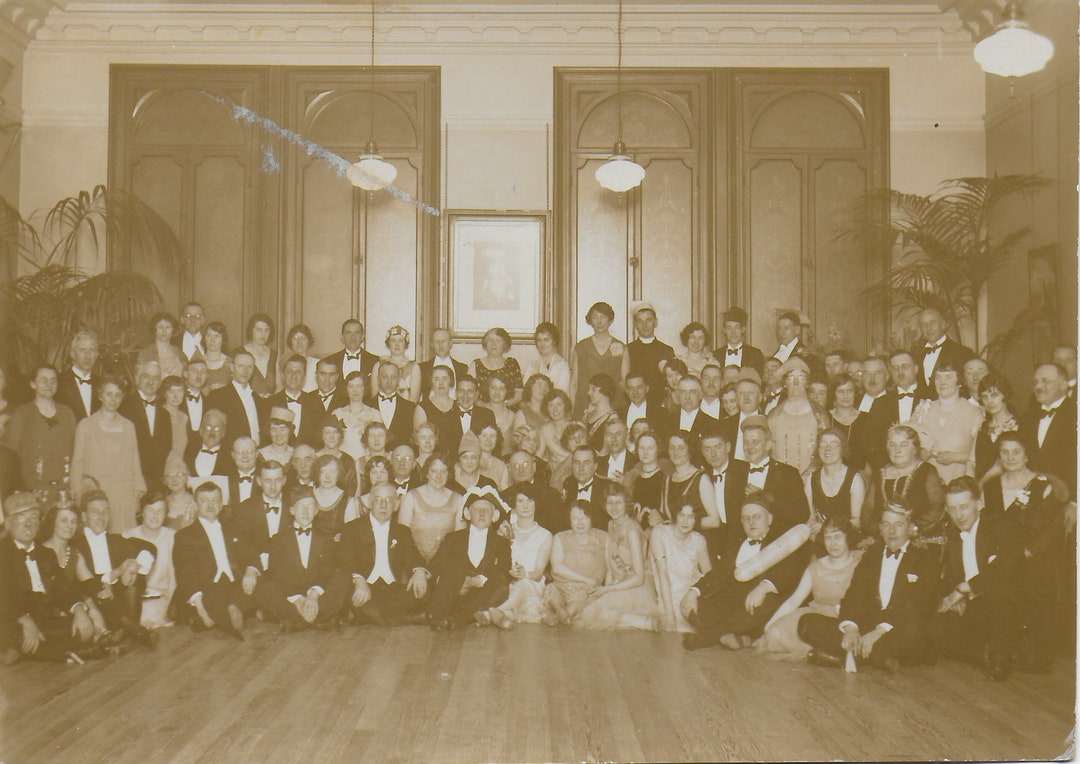 Vintage Photograph, 1920s, Ballroom, Dinner Jackets, Ball Gowns ...