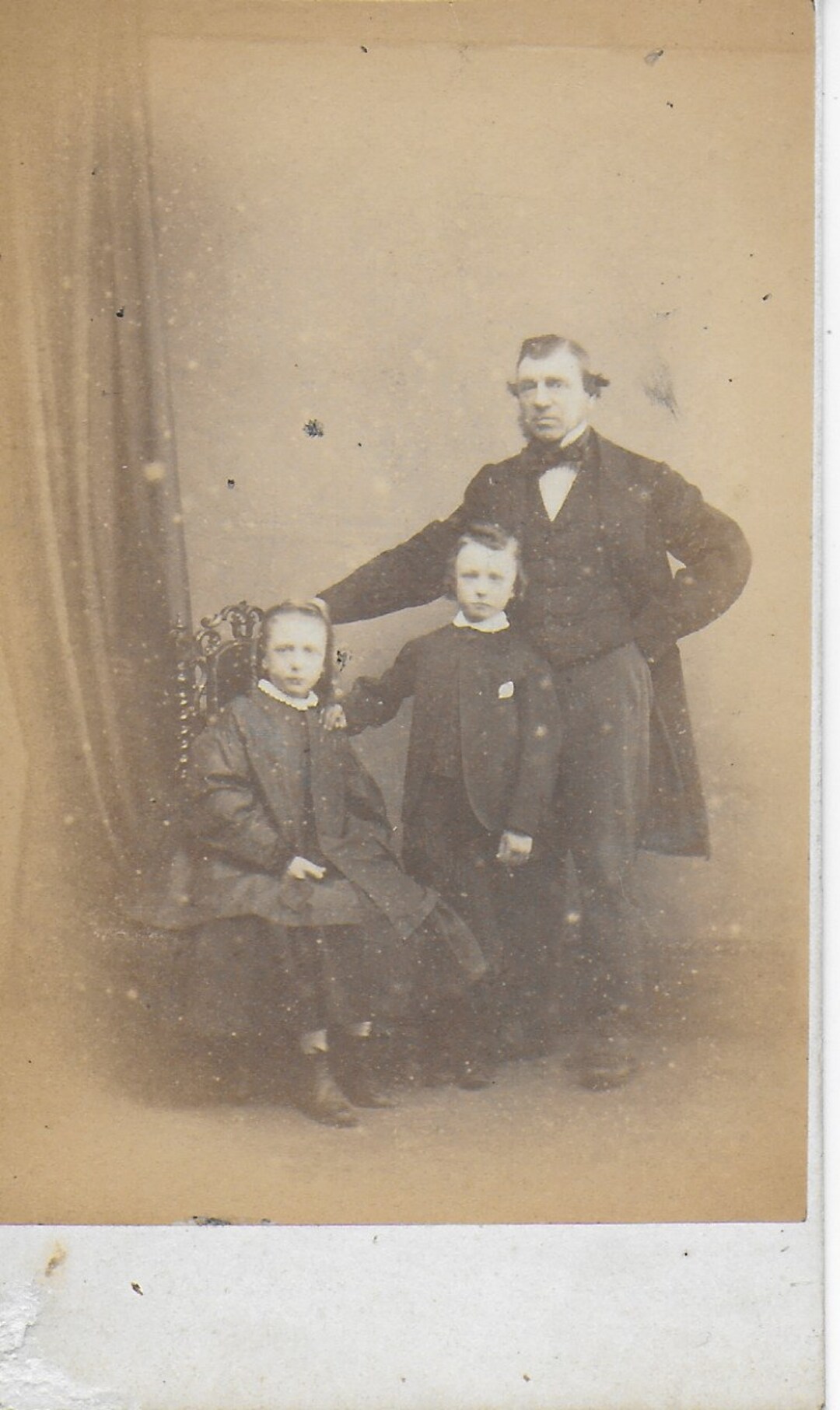 Victorian CDV, Victorian Photo, Family Portrait, Father, Daughter, Son ...