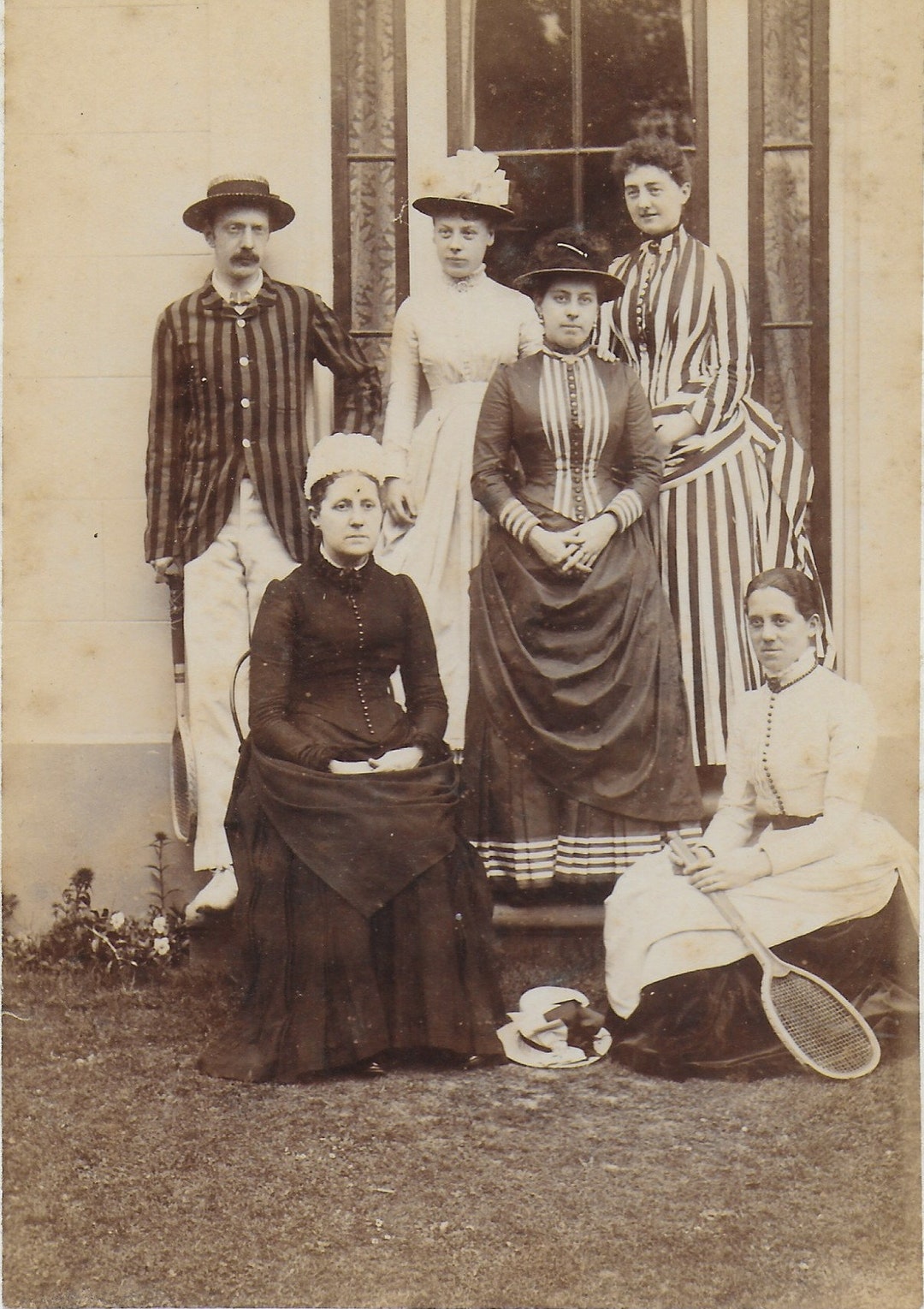 Copy of a Victorian Cabinet Card Tennis Party, Victorian Sports ...
