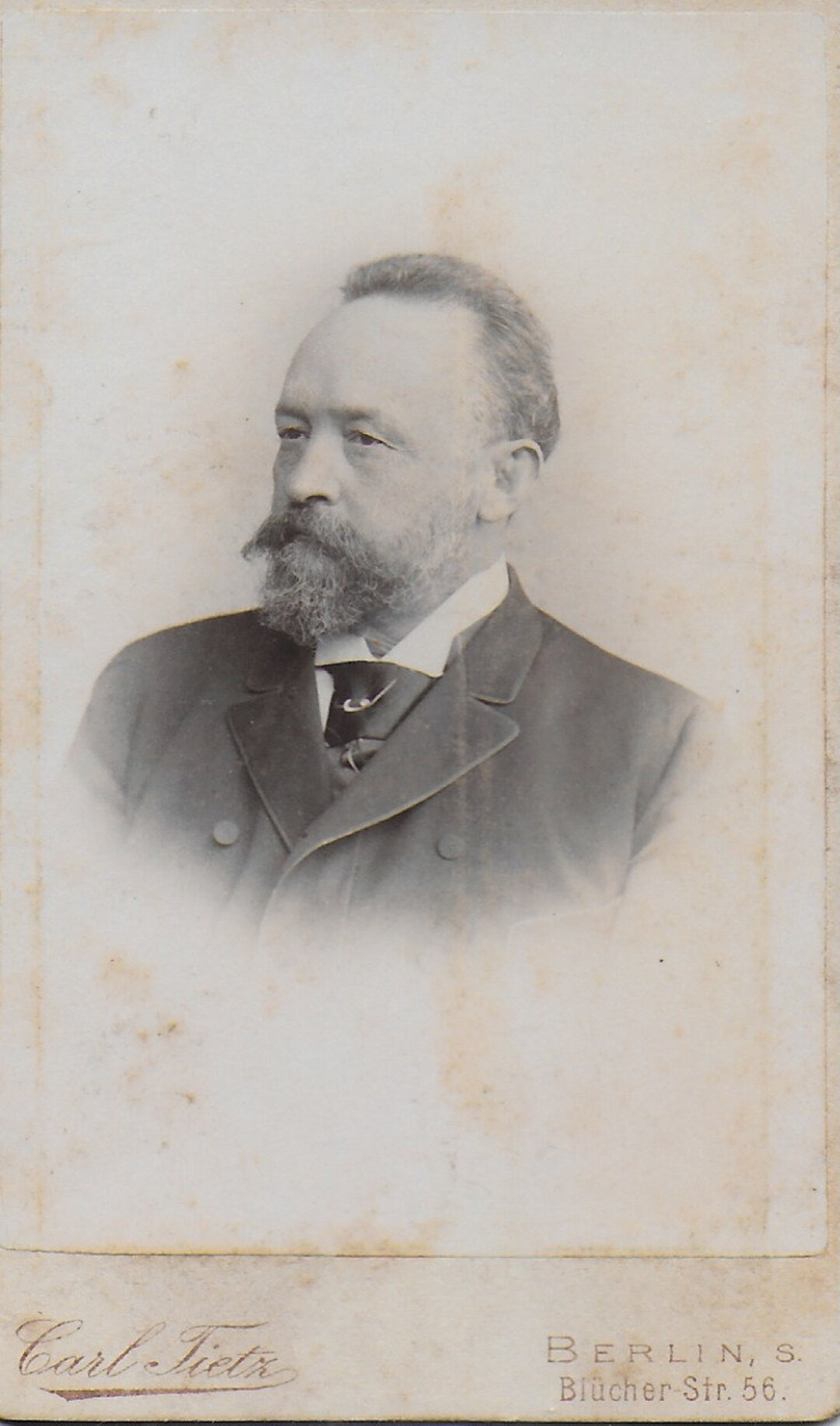 CDV of A German Gentleman in Suit Shirt/tie Mustache Berlin ...