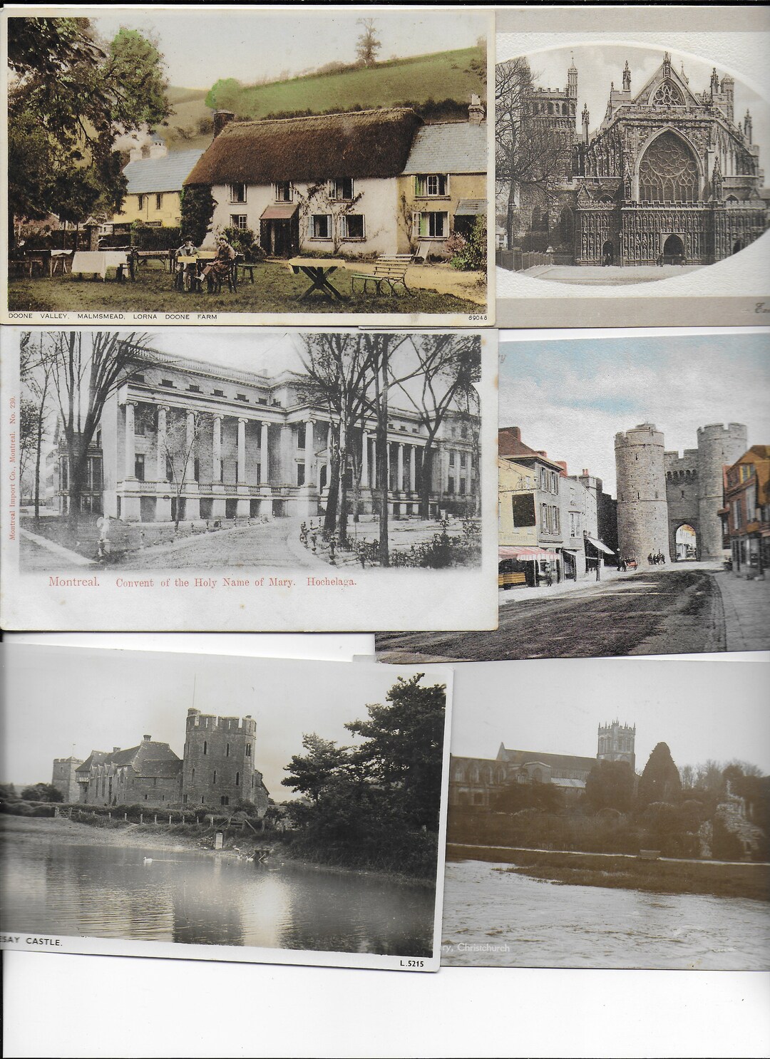 6x Vintage Postcards, Buildings, Castles, Churches , Junk Journal ...