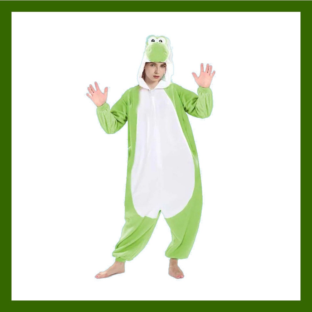 Yoshi Kigurumi Onesies Pajamas Warm Soft Fleece Cartoon Animal - Etsy