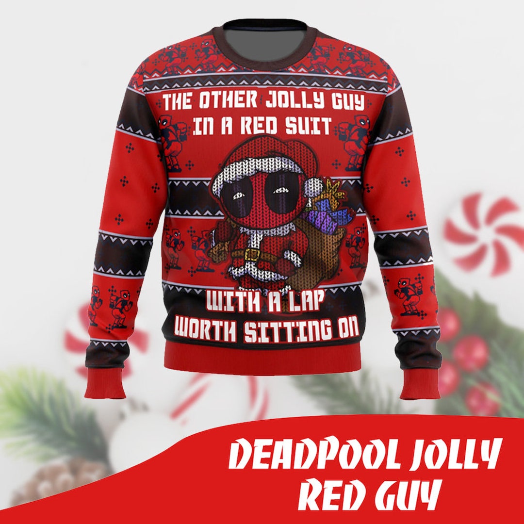 Deadpool Jolly Red Guy Ugly Sweater Christmas Ugly - Etsy