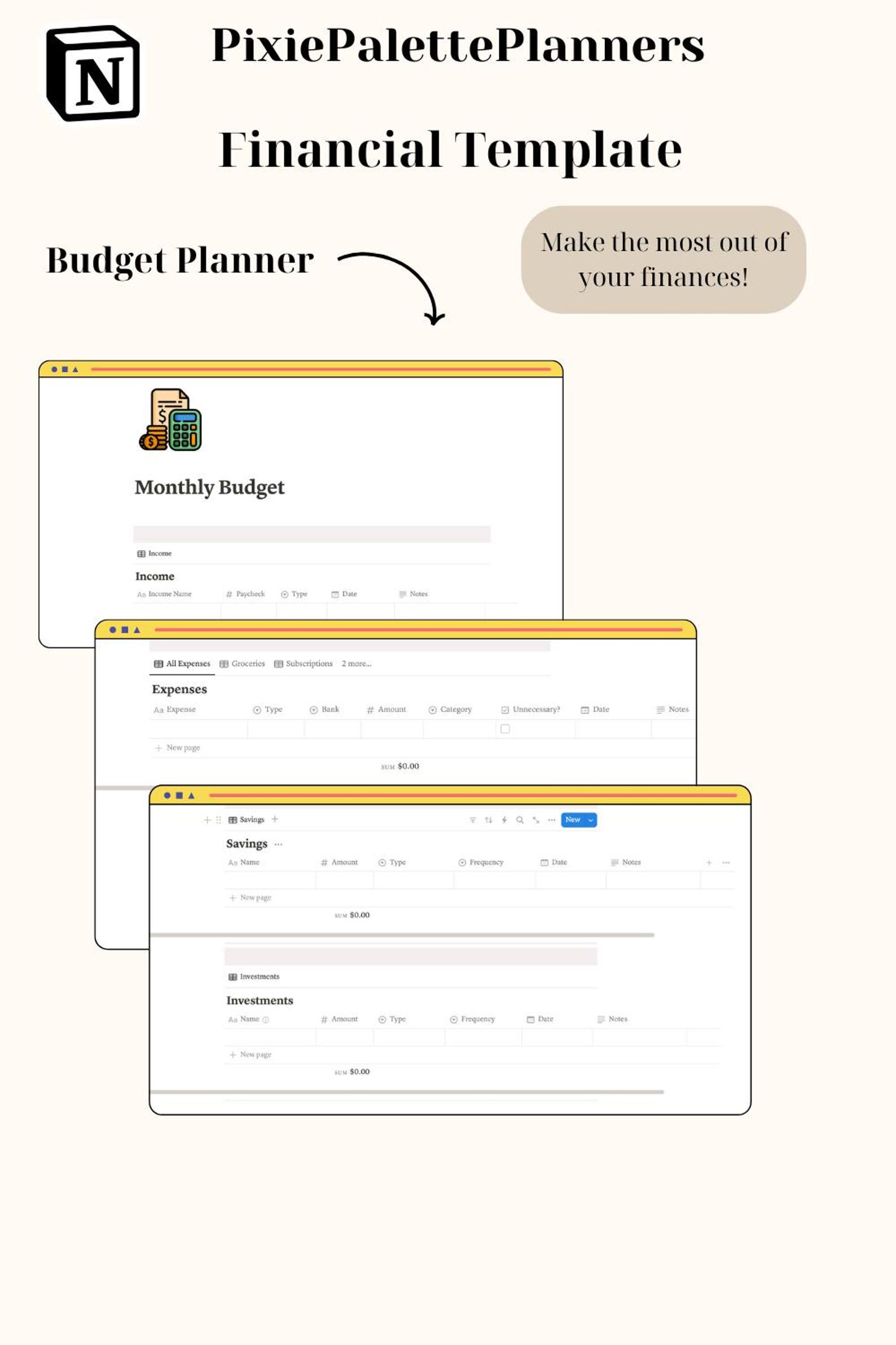Ultimate Notion Life Planner Template Digital Organizer With Calendars ...