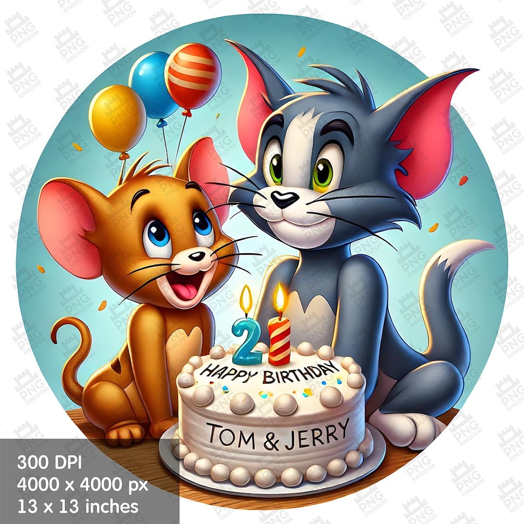 Tom and Berry Happy Birthday Clipart, Whimsical Designs for Birthday ...