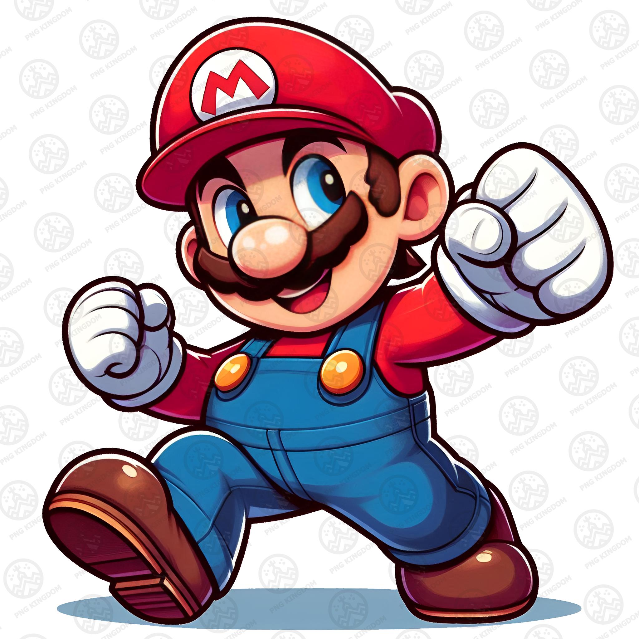Mario Cute Clipart, Character, Cartoon, Png, Instant Download - Etsy