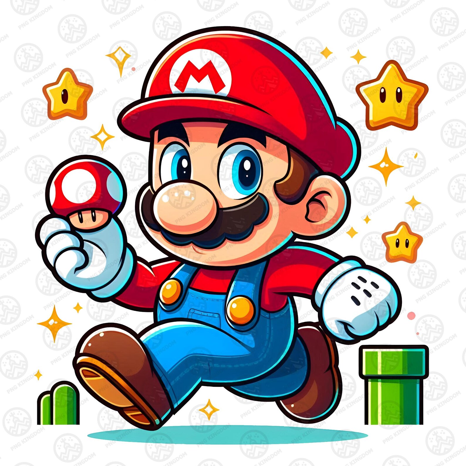 Mario Cute Clipart, SD, Chibi, Cartoon, Png, Instant Download - Etsy
