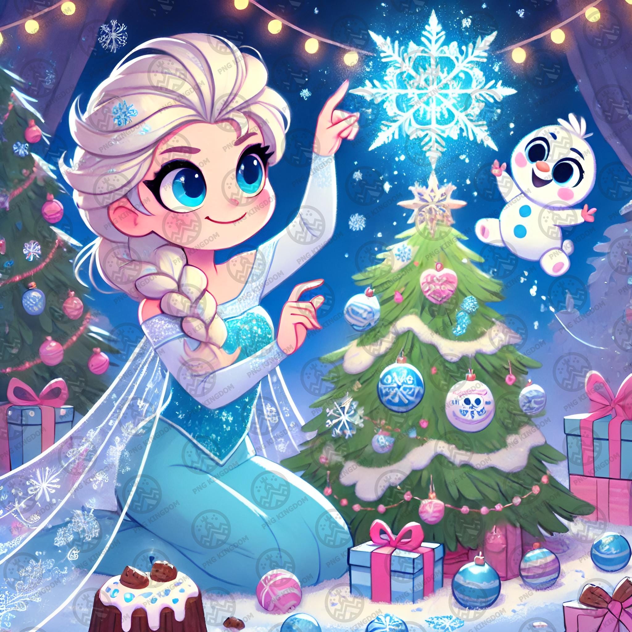Elsa Frozen, Cute, Illustration, Art, Ice, Snow, Cartoon, Christmas ...