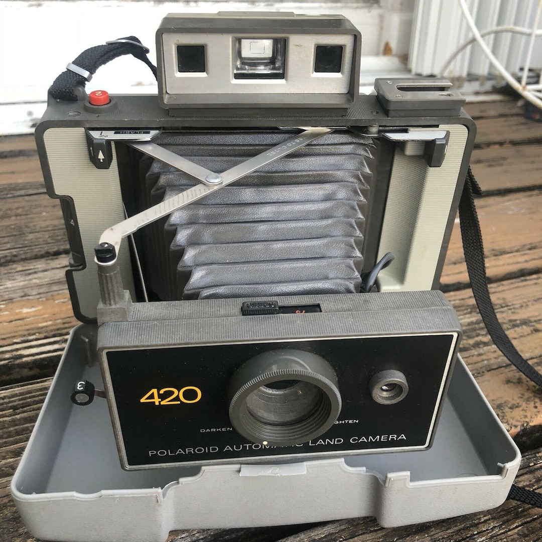 Vtg Polaroid 420 Automatic Land Camera Good Bellows Lens Shutter ...