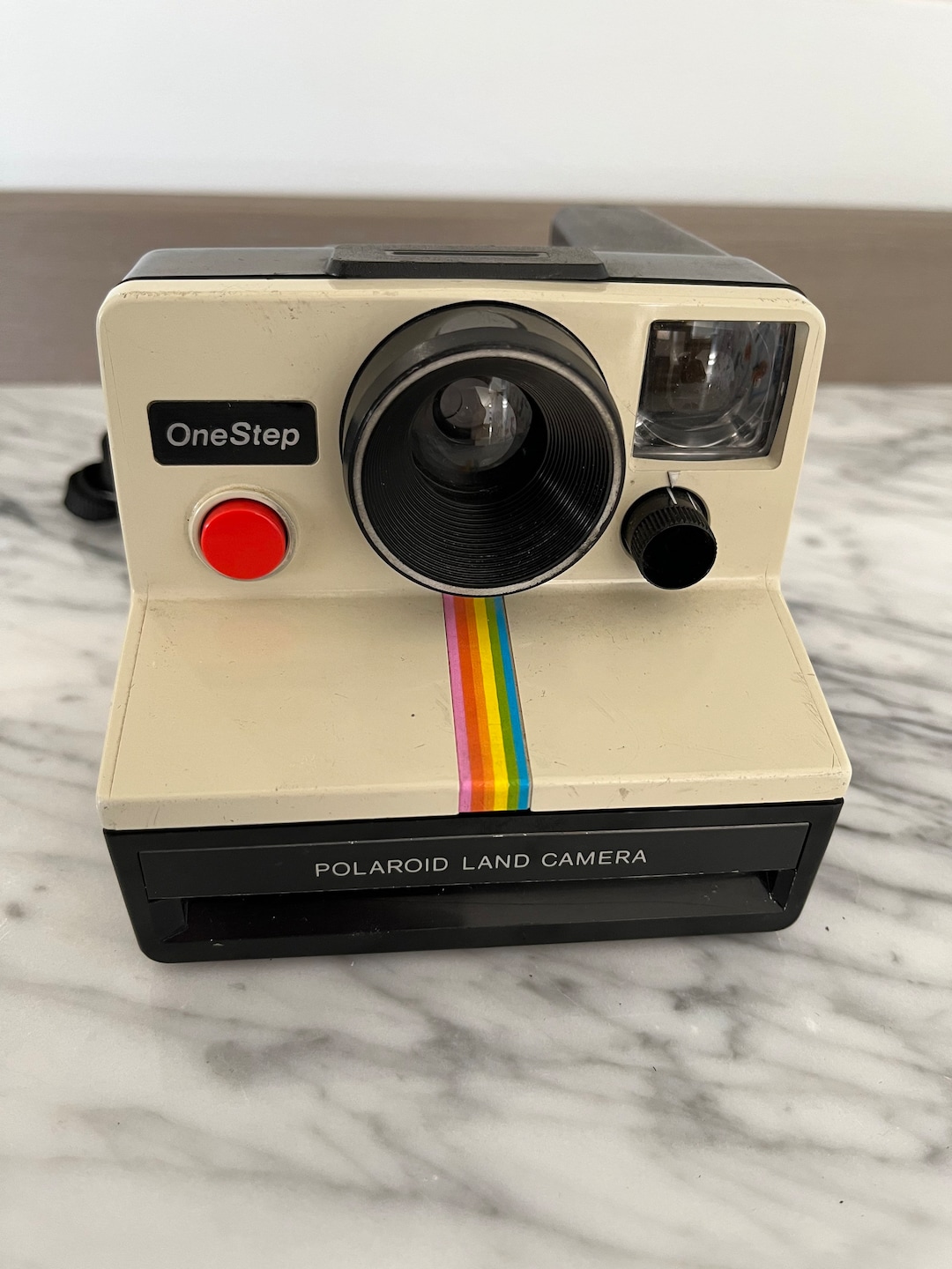 Polaroid One Step Rainbow Instant Land Camera Black Beige WORKS Vtg 70s ...