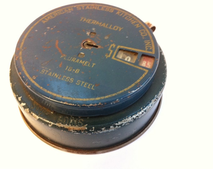 Vintage Metal Coin Bank. Promotional Promo Savings Bank. Has Key. - Etsy