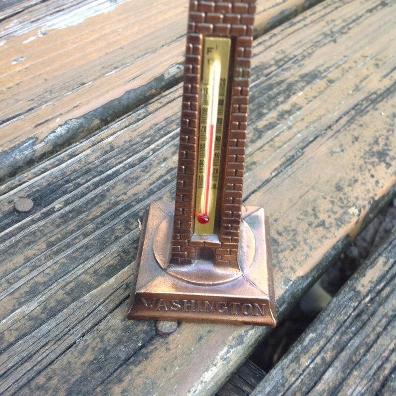 Vintage Washington Monument Thermometer D.C. Tourist Souvenir 6 Tall ...