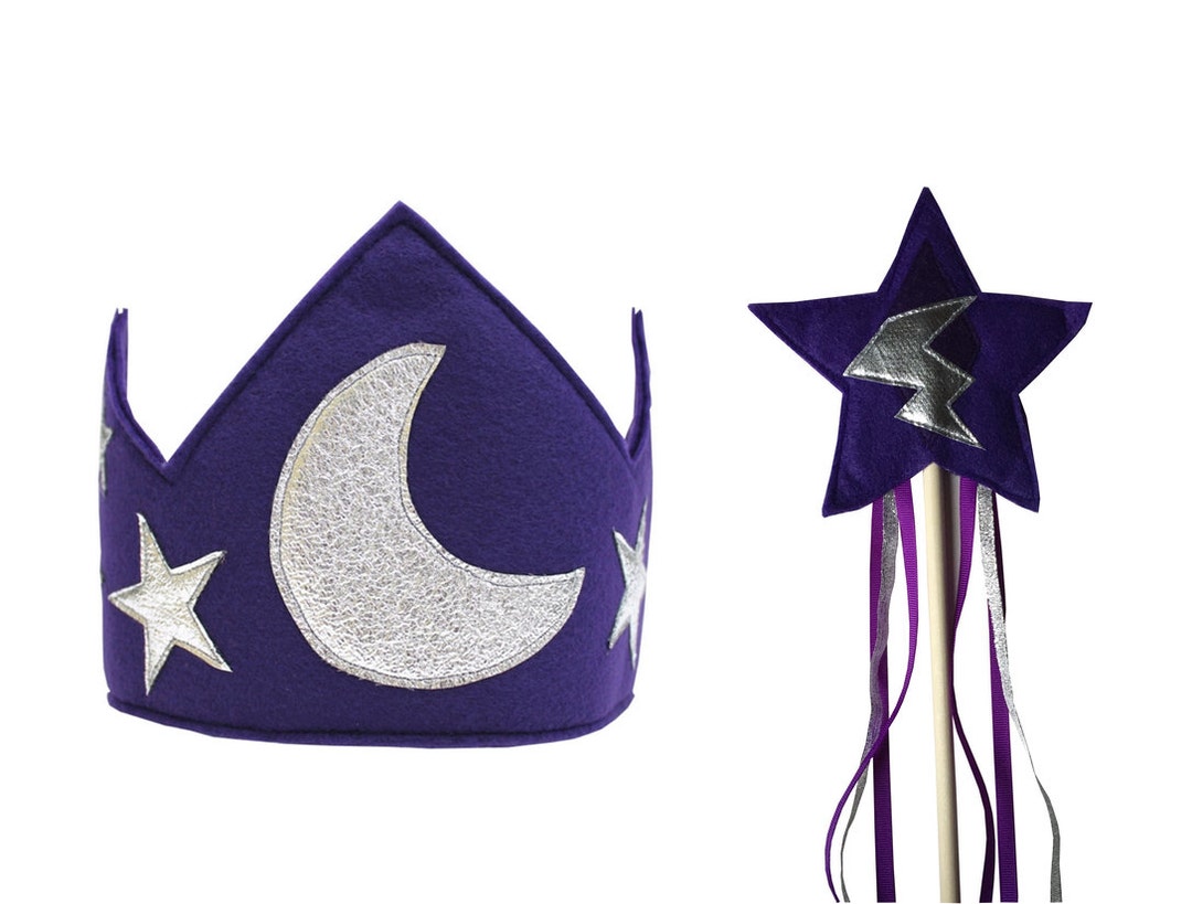 The Magical Wizard Crown and Wand Set - Etsy
