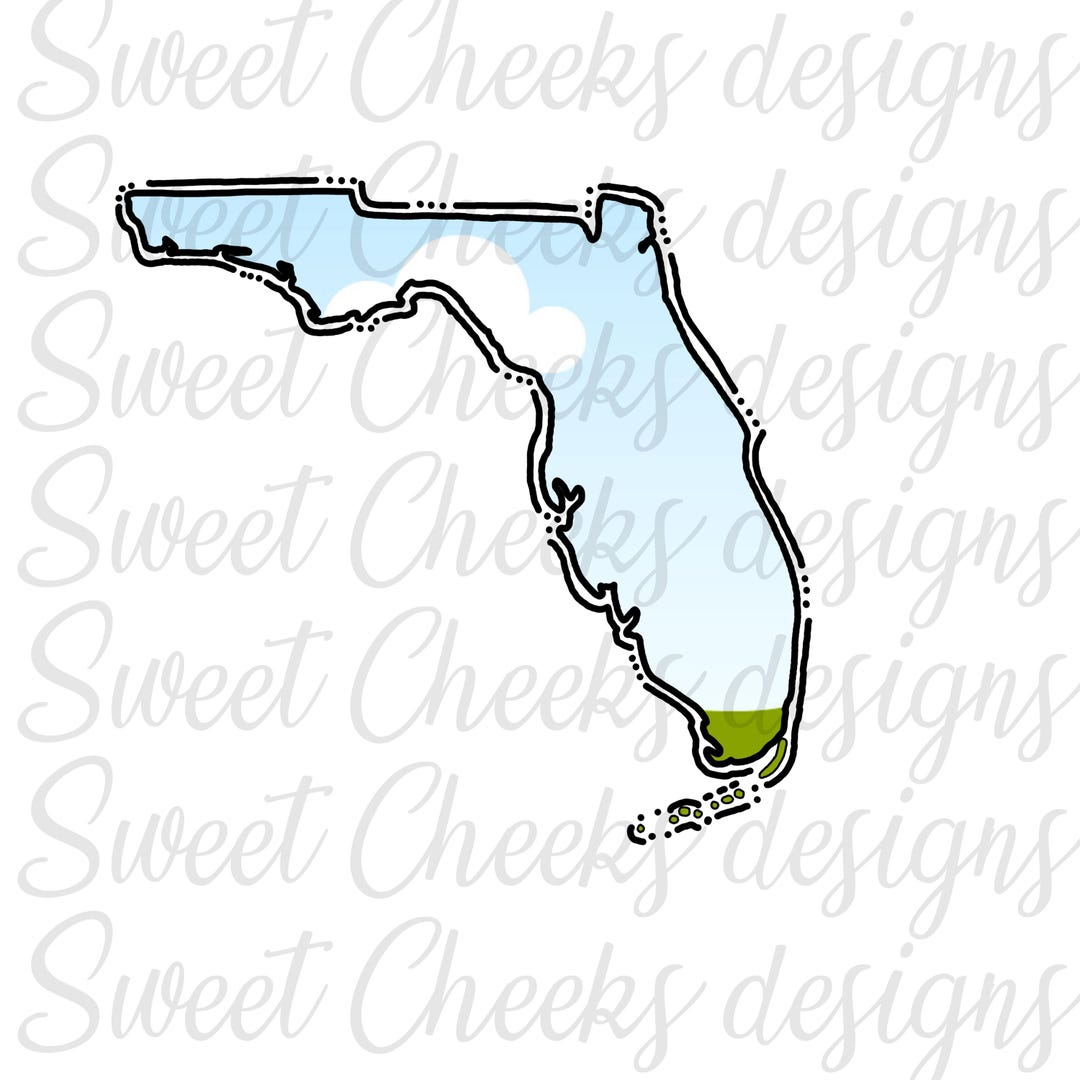 United States Florida Frame With Doodles, Editable in Canva, Individual ...