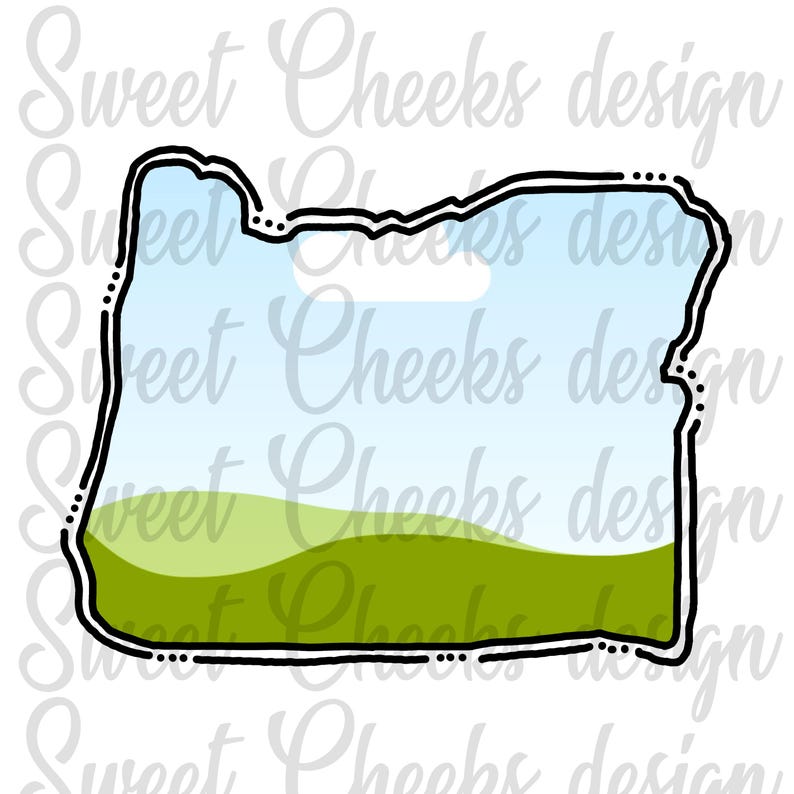 United States Oregon Frame With Doodles, Editable in Canva, Individual ...