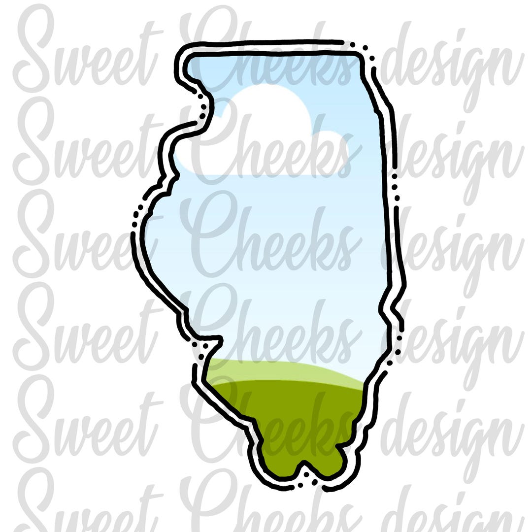 United States Illinois Frame With Doodles, Editable in Canva ...