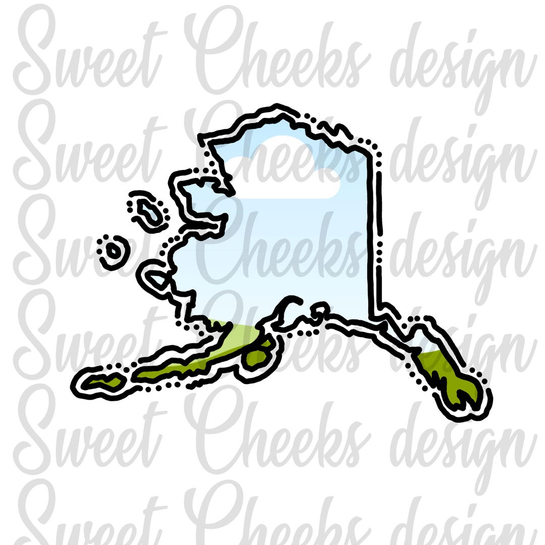 United States Alaska Frame With Doodles, Editable in Canva, Individual ...