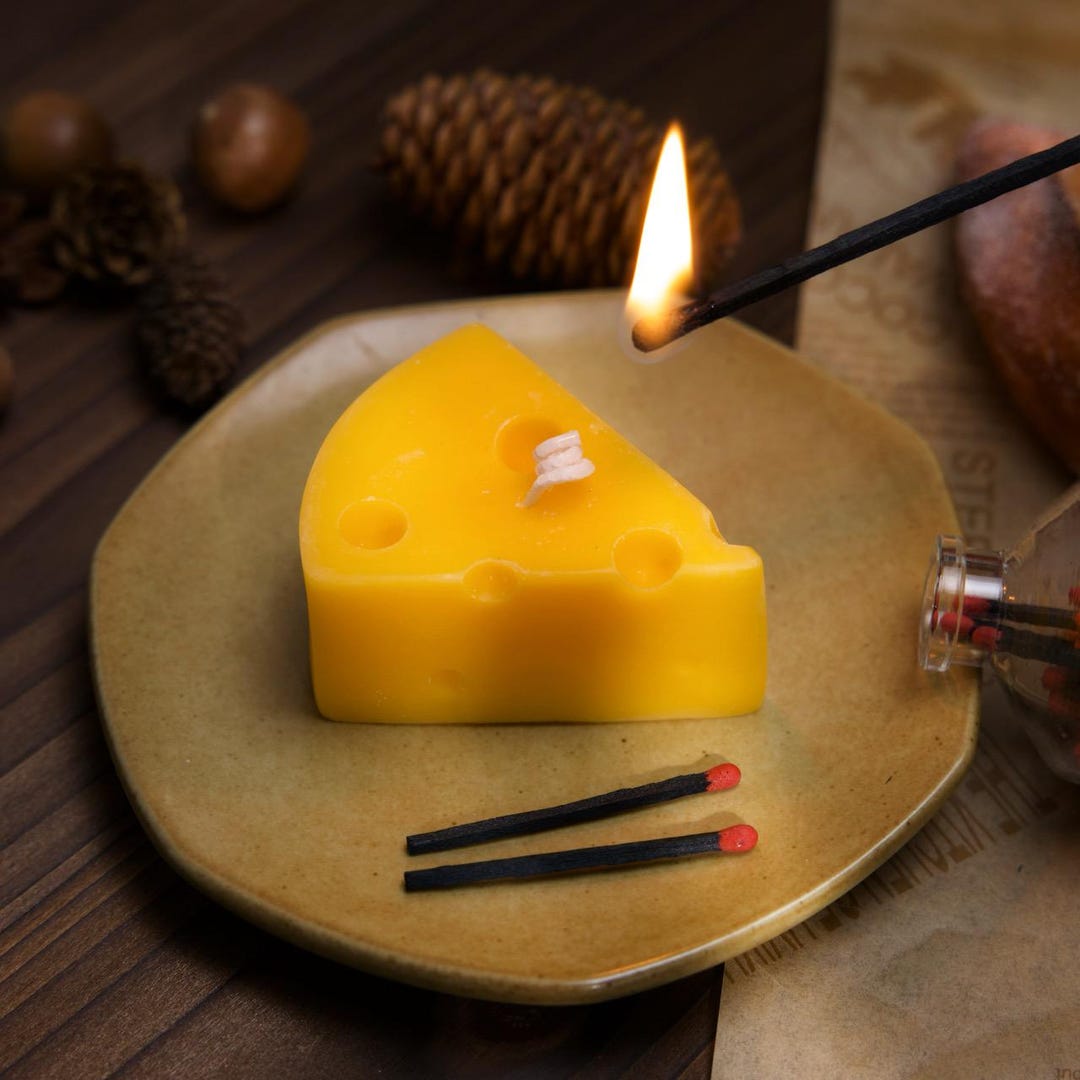 Fake Food Candle, Cheese Shaped Novelty Dessert Candle, Bakery Scent ...