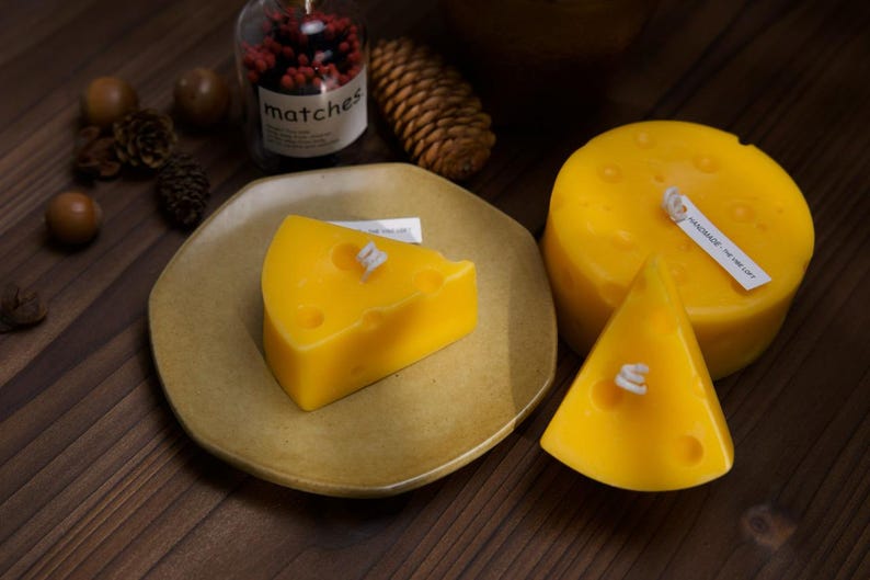 Fake Food Candle, Cheese Shaped Novelty Dessert Candle, Bakery Scent ...