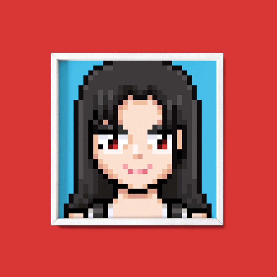 Final Fantasy 7 Tifa Pixel Art Wall Art (fanart) - Etsy