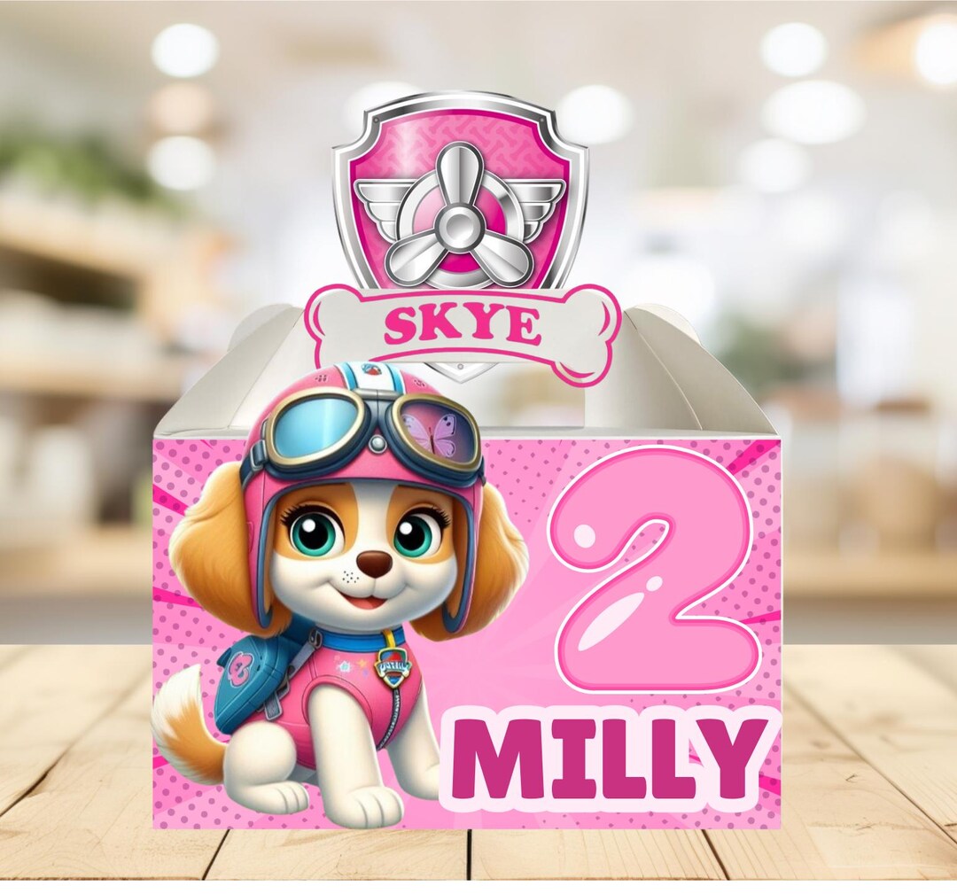 Personalized Pow Patrol Gable Box: 3D Candy Favor Kit - Etsy