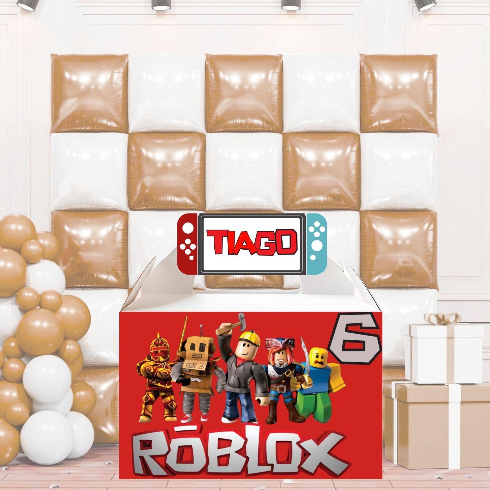 Roblox Favor Box for Kids Birthday | Custom Gamer Party Candy Box ...