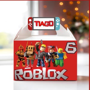 Roblox Favor Box for Kids Birthday | Custom Gamer Party Candy Box ...