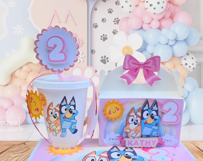 Bluey Personalized Favor Box Bundle – Kids Birthday - Etsy
