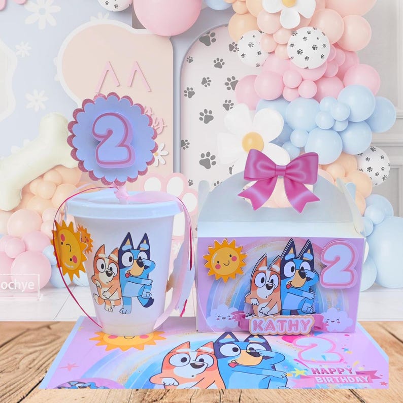 Bluey Birthday Party Favor Boxes: Handmade Packaging Set - Etsy