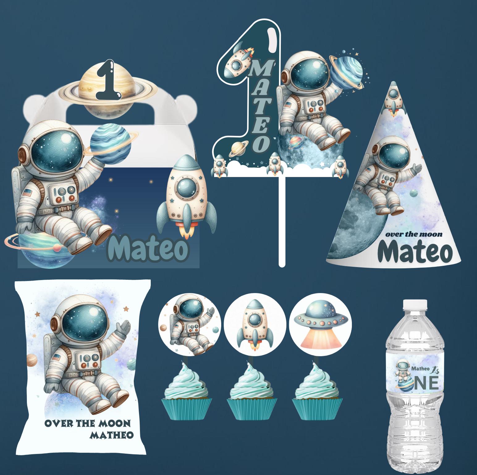 Personalized Astronaut Party Kit Box, Astronaut Birthday Theme ...