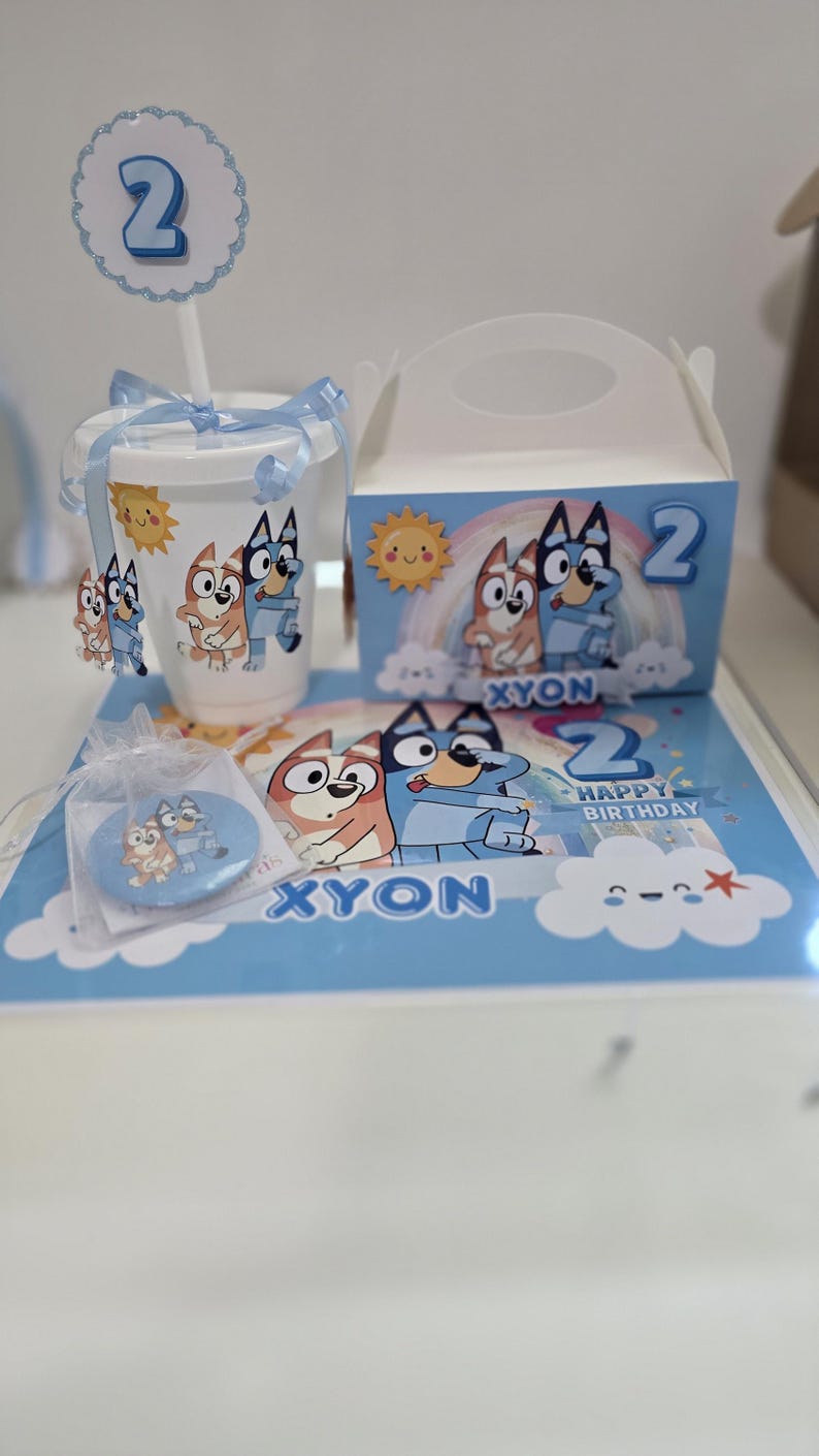 Bluey Birthday Party Favor Boxes: Handmade Packaging Set - Etsy
