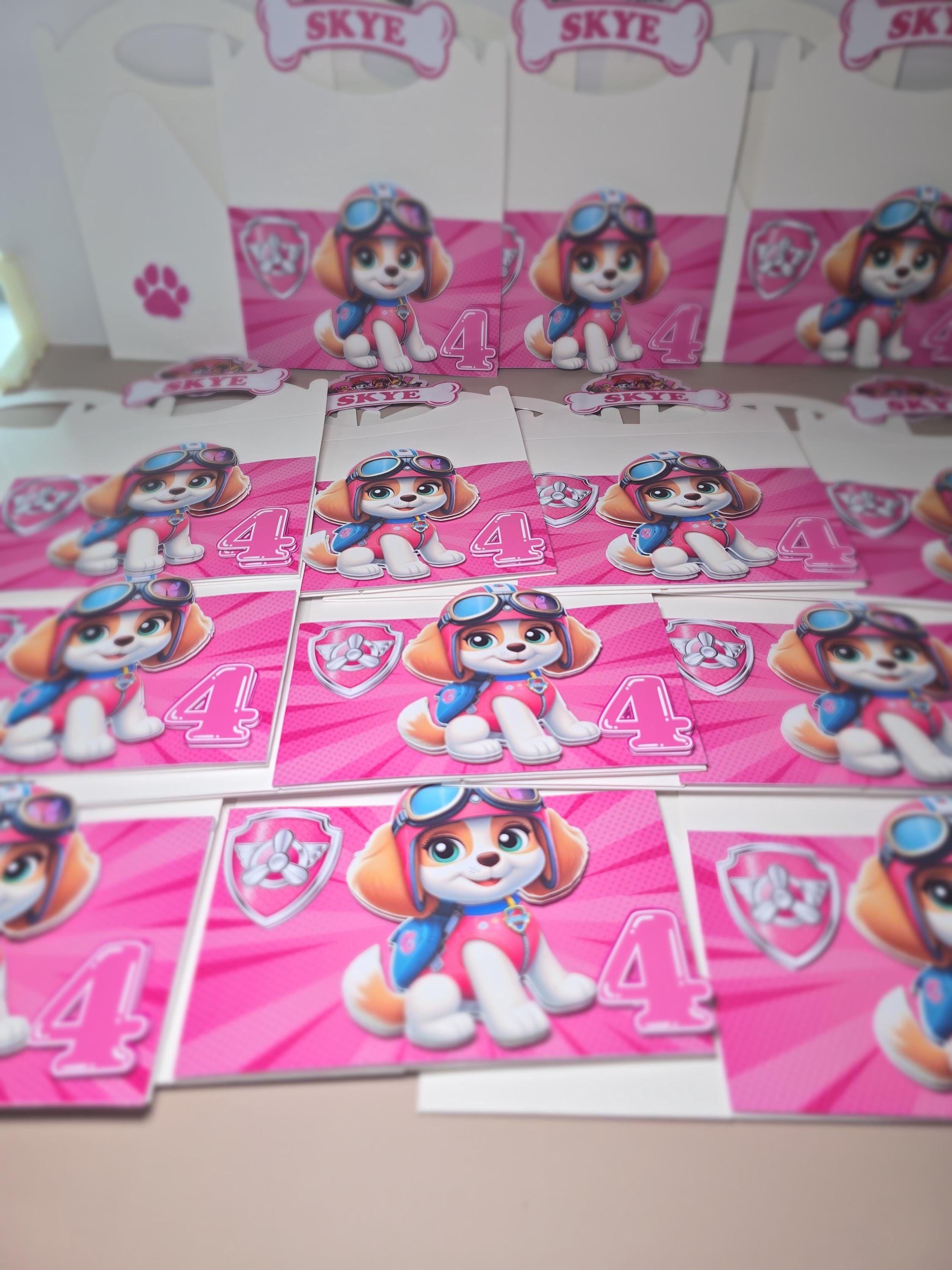 Skye Pow Patrol Skye Favor Party, Pow Patrol Gable Box 3D Candy Box ...