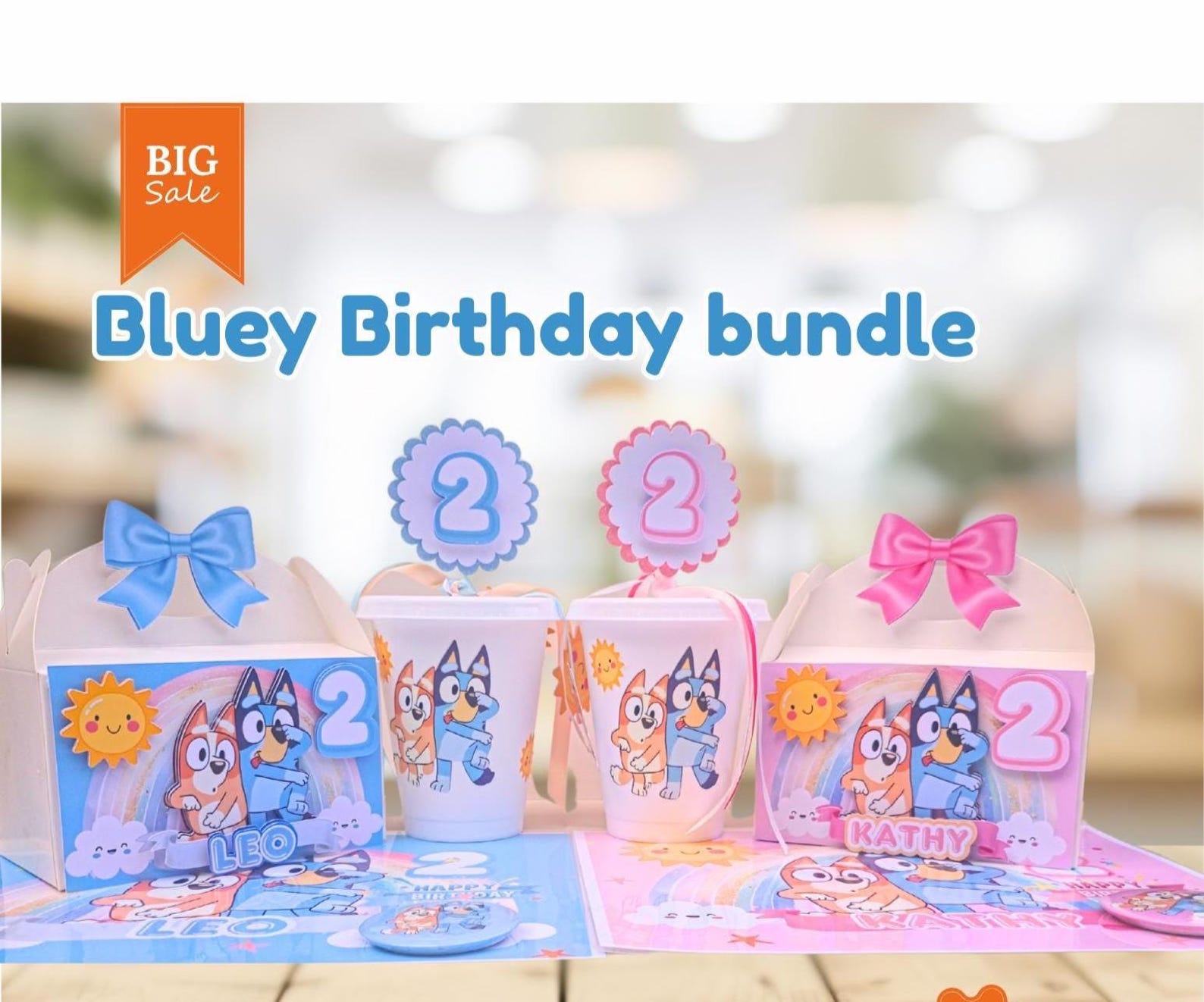 Bluey Birthday Party Favor Boxes: Handmade Packaging Set - Etsy