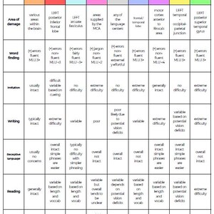 Aphasia Study Guide - Etsy