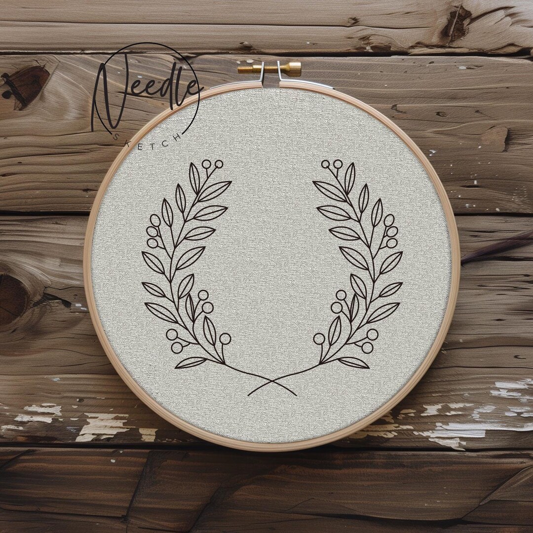 Botanical Embrace, Hoop, Embroidery Template, Hand Embroidery Designs ...