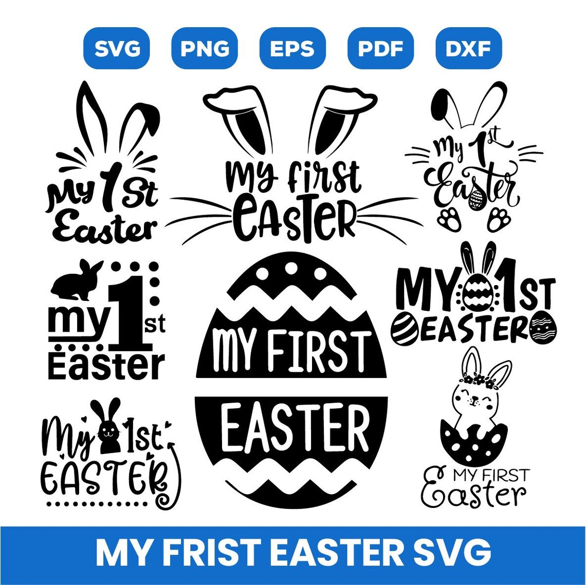 My First Easter Svg, My 1st Easter Svg, Happy Easter Svg, Easter Kids ...