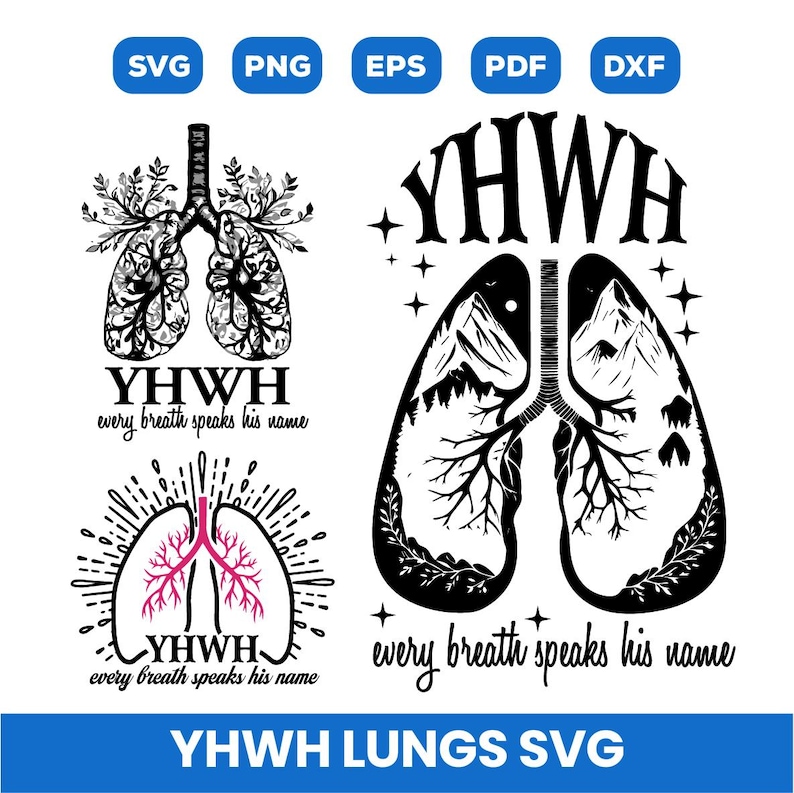 YHWH Lungs Christian Svg, Every Breath Speak His Name Svg, Faith Svg ...