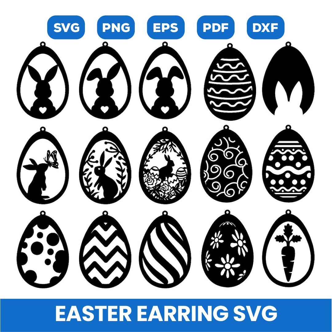 Easter Earring Svg, Laser Cut Svg, Earring Svg File for Silhouette and ...