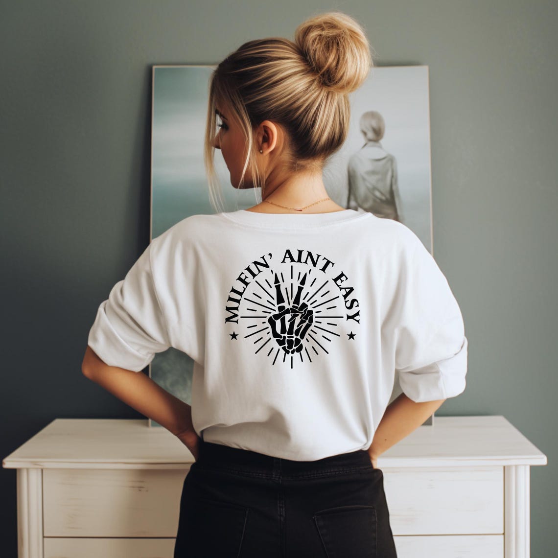 Milfin' Aint Easy Svg, Skeleton Hand Svg, Mom Life Svg, Family Svg ...