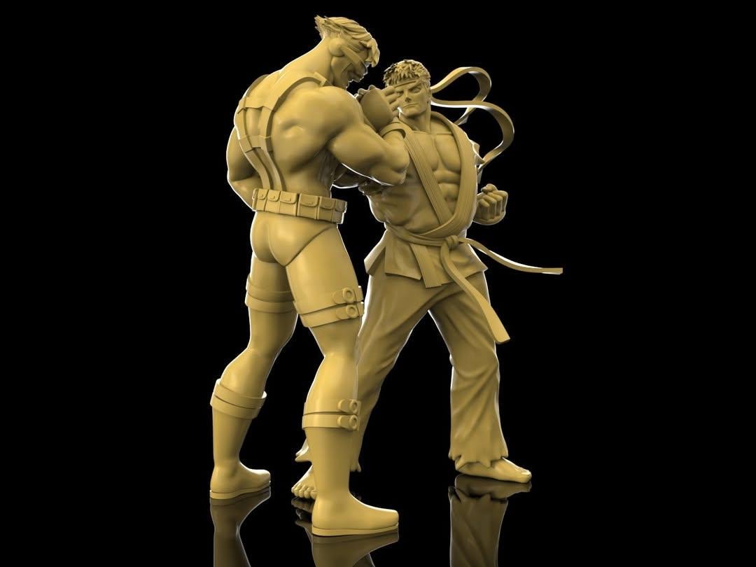 Cyclops and Ryu Marvel Vs Capcom 2 Handshake STL File With Base - Etsy