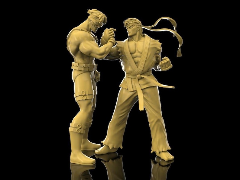 Cyclops and Ryu Marvel Vs Capcom 2 Handshake STL File With Base - Etsy