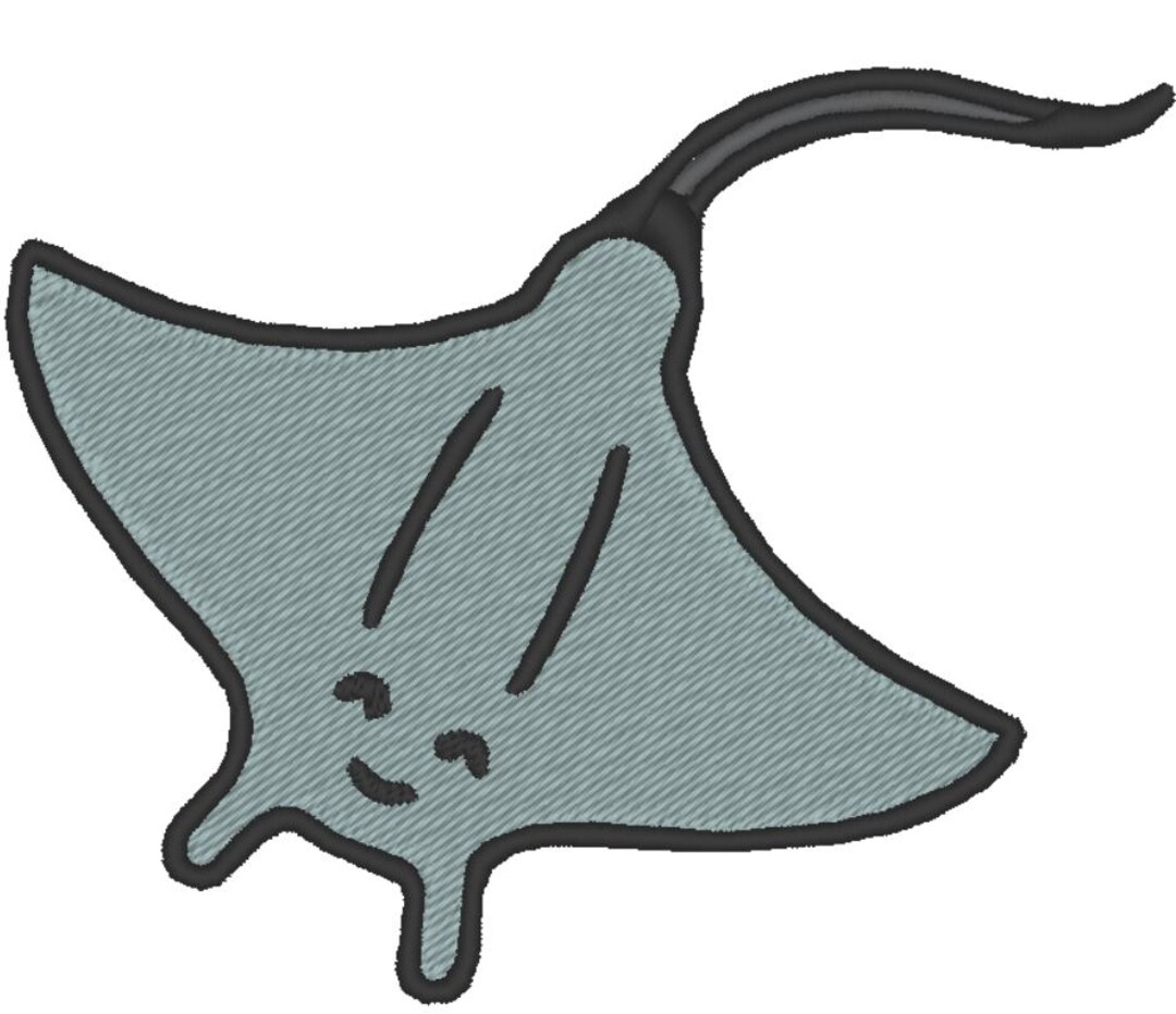 Ray Embroidery Design - Ocean - Etsy